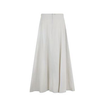 Herno Womens Gray Elastane Long Skirt