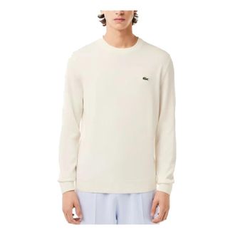 Lacoste Pullover mit Rundhalsausschnitt und kleinem Logo - - Knitwear - Herren - Beige - M