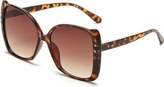 Generic Lunettes De Soleil Tendance &Agrave; Monture Large Et D&eacute;corative For Hommes Et Femmes, Id&eacute;ales For Les F&ecirc;tes, Les Vacances Et Les Photos.(Brown)