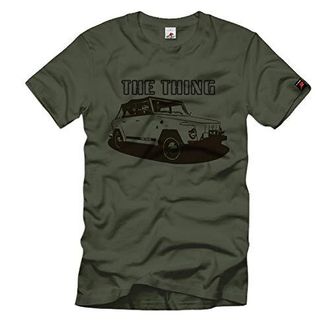 Copytec The Thing K&uuml;bel Volkswagen 181 WH Cabriolet Ouvert Militaire Chariot WK gel&auml;nde v&eacute;hicule de voiture T-shirt 732 - Vert - Large
