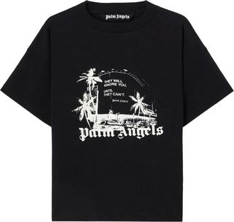 Palm Angels Homme, Tops, Noir, Taille: M Palm Statement T-Shirt