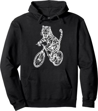 Seembo Tiger Cycling Fahrrad Lustig Biker Animal Biking Bike Pullover Hoodie
