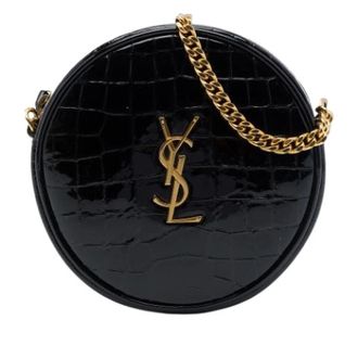 Saint Laurent Pre-owned Embossed Patent Leather Crossbody Bag - - Pre-owned - Damen - Schwarzk - ONE SIZE