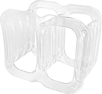 Lurrose Aufblasbares Transparentes PVC Schuhregal Organizer Doppellagiger Faltbarer Schuhst&auml;nder f&uuml;r Badezimmer Eingangsbereich und Studentenwohnheim Platzspa
