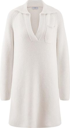 Riani Kurzes Strickkleid mit Hemdkragen