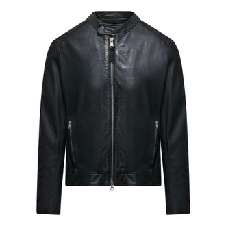 Bomboogie Homme, Vestes, Noir, Taille: XL Roy Leather Jacket