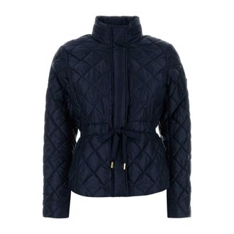 Michael Kors Femme, Vestes, Bleu, Taille: 36 FR Quilted Puffer Jacket