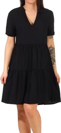 Only Damen Viskose Kleid Onlnova Life Thea einfarbig 15222214 Black XS