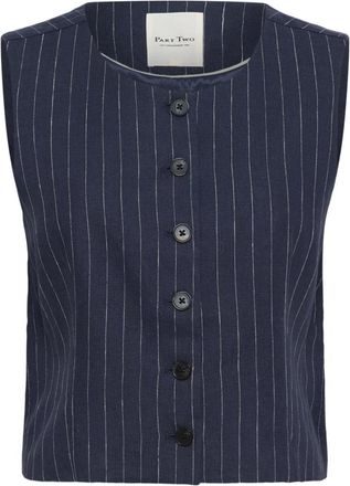 Part Two Femme, Blouses et Chemises, Bleu, Taille: 42 FR AzaniaPW WA Waistcoat