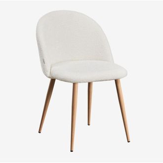 Sklum Esszimmerstuhl aus Boucl&eacute;-Stoff Kana Deluxe Natur