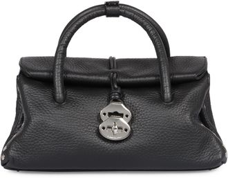 Zanellato Womens Leather Handbag Centauro S Black Cow Hide Handbags Hand Bags