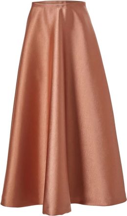 Carolina Herrera Ausgestellter Duchesse-Midirock - Braun