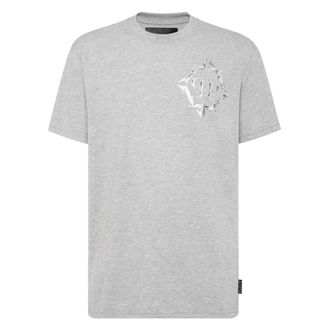 Philipp Plein Homme, Tops, Gris, Taille: 2XL T-Shirt Col Rond