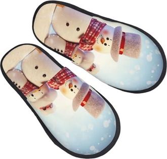 Generic Chaussons Bonhommes De Neige Mignons De Noël Portative Pantoufles En Coton Anti Odeur Pantoufles Pour Voyage DIntérieur Hôtels L