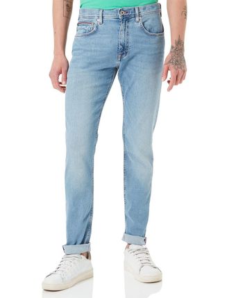Tommy Hilfiger Herren Tapered Houston PSTR IND Hose, Connon Indigo, 34W / 32L