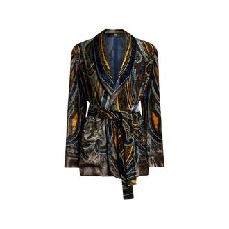 Etro Paisley Samtjacke - - Jackets - Damen - Braun - XS