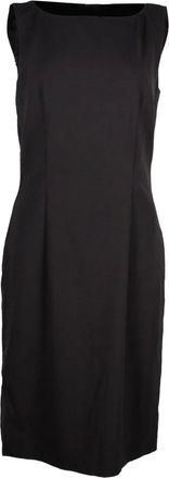 BOSS robe crayon Dirusa à col rond - Noir