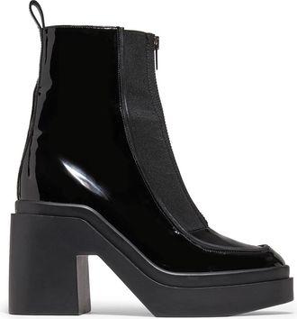 Robert Clergerie Eleganter Lackstiefelette mit Rei&szlig;verschluss - - Shoes - Damen - Schwarzk - 37 EU