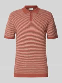 Drykorn Slim Fit Strick-Poloshirt in Two-Tone-Machart Modell Triton