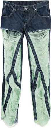 Off-white Jeans in Distressed-Optik - Blau