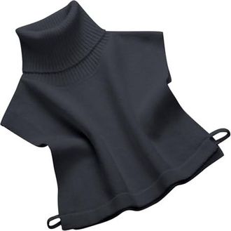 FNKDOR Faux col Roulé pour Homme et Femme Empiècement col Roulé Amovible Unisexe Épaule Cache Cou Coton Coupe Vent Doux et Agréable pour la Peau Respirant et