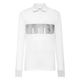 Philipp Plein Polo Shirt LS - - Tops - Herren - Wei&szlig; - 2XL