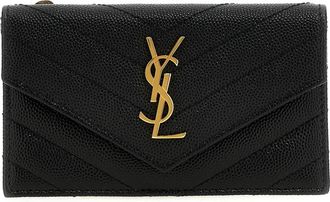 Saint Laurent Monogram Envelope Geldb&ouml;rse - - Accessories - Damen - Schwarzk - ONE SIZE