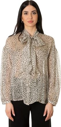 Max Mara Femme, Blouses et Chemises, Multicolore, Taille: 42 FR Camicia a pois in seta