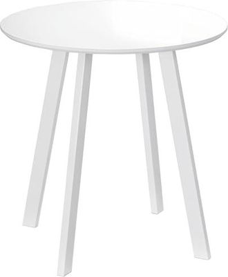 HOMCOM Esstisch 72 x 72 cm Runder K&uuml;chentisch f&uuml;r 2 Personen moderner Esszimmertisch mit abgeschr&auml;gten Beinen, Tisch f&uuml;r K&uuml;che, Esszimmer und Wohnzimmer Wei&szlig;