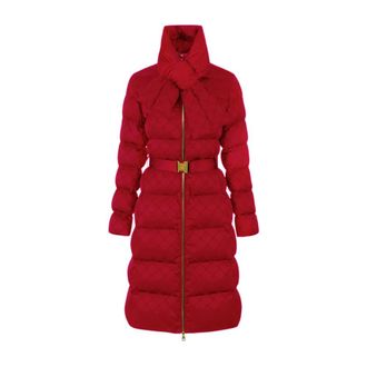 Elisabetta Franchi Femme, Manteaux, Rouge, Taille: 40 FR Down Manteaux