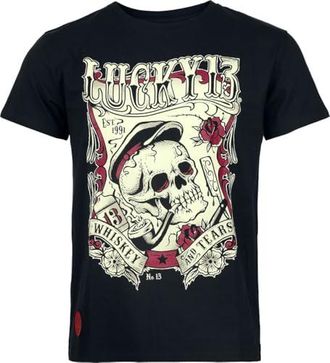Rock Rebel by EMP Homme T-Shirt Noir avec Gros caractères et Patch XL