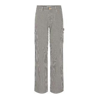 Sofie Schnoor Schwarze Cargo Hose mit Gestreiftem Print - - Trousers - Damen - Mehrfarbig - XS