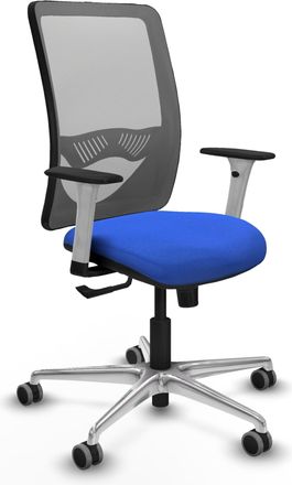 Piqueras y Crespo B&uuml;rostuhl Zulema mit wei&szlig;en und schwarzen Armlehnen, h&ouml;henverstellbare Lendenwirbelst&uuml;tze, ausgestattet mit 3 Positionen und Schneidschaum, Grau/Blau