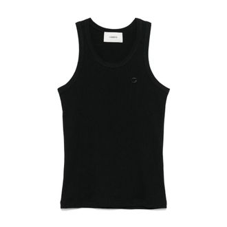 Coperni Schwarzes &auml;rmelloses Top mit Rundhalsausschnitt - - Tops - Damen - Schwarzk - M