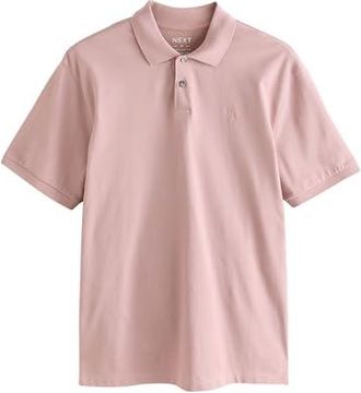 Next Homme Polo Standard en piqu&eacute; &agrave; Manches Courtes Dusky Pink 3XL