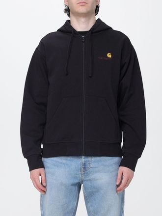 Carhartt Work in Progress Sweat &agrave; capuche zipp&eacute; en m&eacute;lange de coton avec logo brod&eacute;
