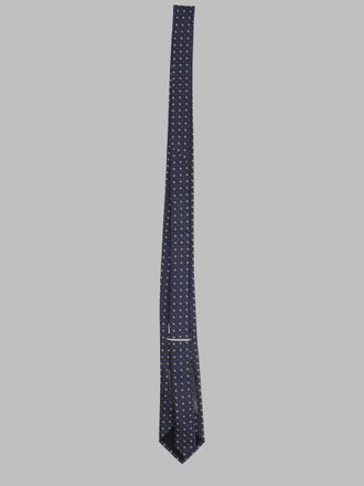 Saint Laurent Jacquard Silk Necktie - Blue