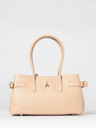 Patrizia Pepe Sac port&eacute; &eacute;paule en cuir de veau avec logo Fly et double anse