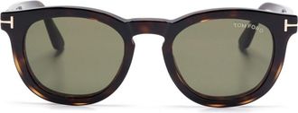 Tom Ford Eyewear lunettes de vue à monture pantos - Marron