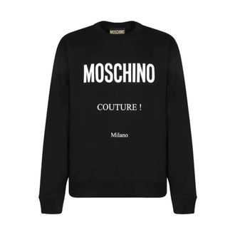 Moschino Schwarze Pullover f&uuml;r M&auml;nner - - Sweatshirts & Hoodies - Herren - Schwarzk - M
