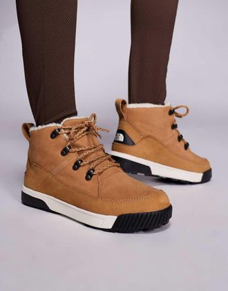 The North Face Sierra - Bottines de randonn&eacute;e mi-montantes doubl&eacute;es en polaire - Marron et blanc-Brown