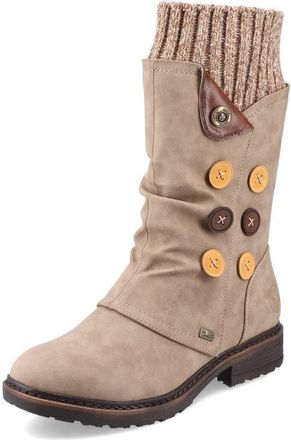 Rieker Damen Ankle Boots 94781, Frauen Stiefeletten,flach,Stiefel,Bootee,Booties,halbstiefel,Kurzstiefel,uebergangsschuhe,beige (64),36 EU / 3.5 UK