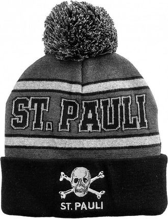FC St. Pauli Totenkopf - Bommelm&uuml;tze schwarz/grau