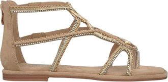 Alma En Pena Alma EN Pena, Femme, Chaussures, Beige, Taille: 38 EU Sandale Plate Entrelac&eacute;e