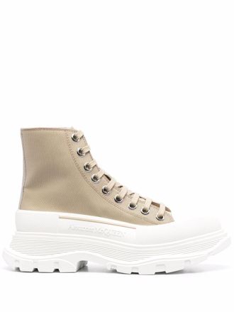 Alexander McQueen baskets montantes Tread Slick - Tons neutres