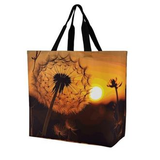 Generic Pissenlit Du Coucher De Soleil Sac Fourre-Tout D&eacute;contract&eacute; Sacs De Courses L&eacute;ger Sac Courses Pour Voyage Universit&eacute; Gym