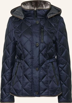 Gil Bret Steppjacke Mit Kunstfell Und Abnehmbarer Kapuze blau