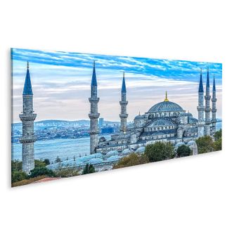 Islandburner Bild auf Leinwand Blaue Moschee Sultanahmet Camii Istanbul T&uuml;rkei Bilder Wandbilder Poster