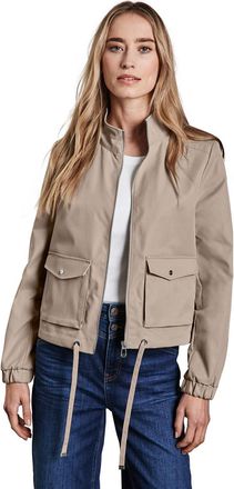 Street One Damen A212609 Jacke mit Stehkragen, Safari beige, 44