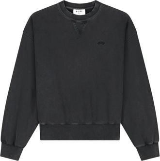 Olaf Hussein Homme, Sweatshirts et sweats &agrave; capuche, Gris, Taille: XL Washed Signature Boxy Crewneck